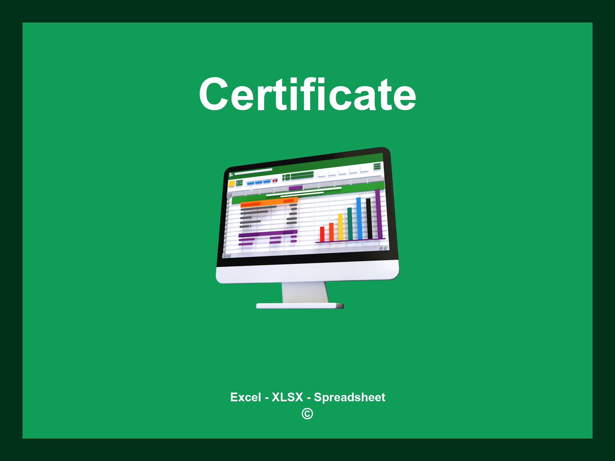 Excel Certificate Template